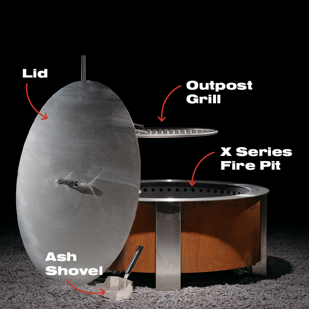 Breeo X Series 30 Smokeless Fire Pit with Outpost Grill