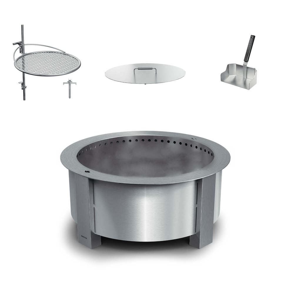 Breeo X Series 30 Smokeless Fire Pit with Outpost Grill