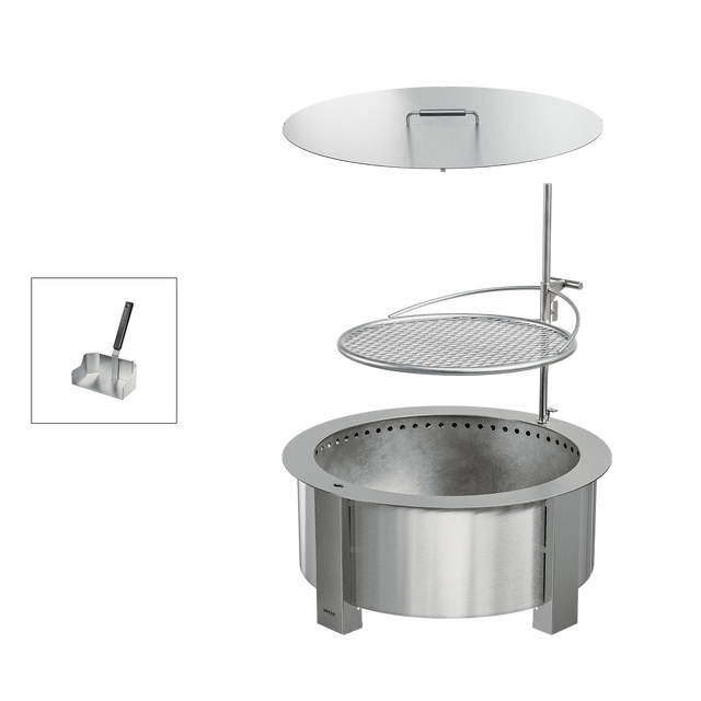 Breeo X Series 30 Smokeless Fire Pit with Outpost Grill